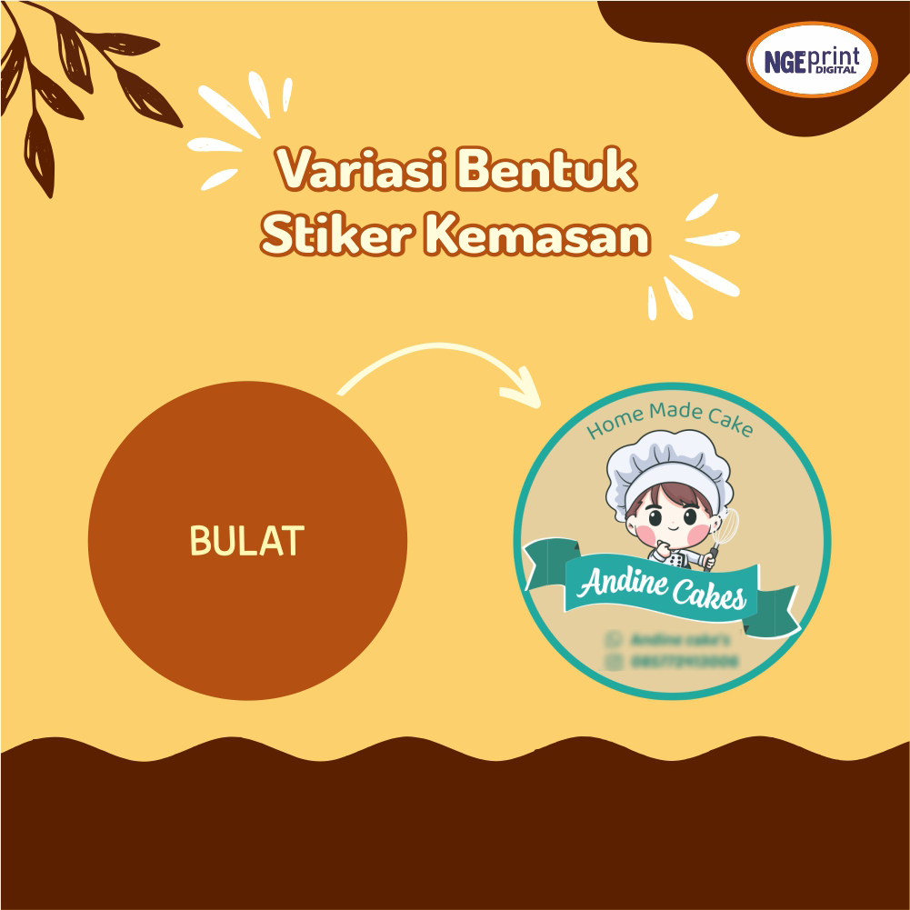 Jual CETAK STIKER LABEL CUSTOM STANDARD 5 CM / LABEL BULAT LABEL ...