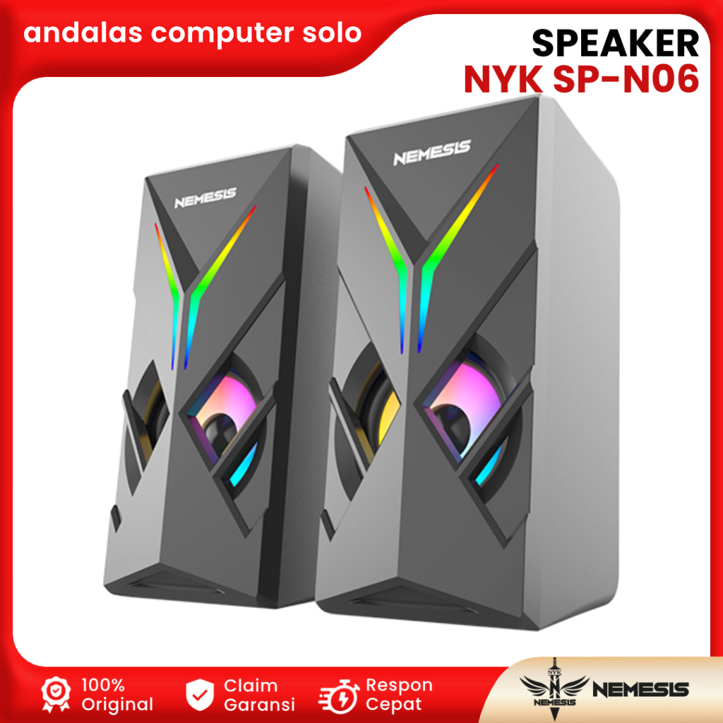 Jual SPEAKER SPIKER GAMING GAME NYK NEMESIS SP-N06 SELENA RGB KOMPUTER ...