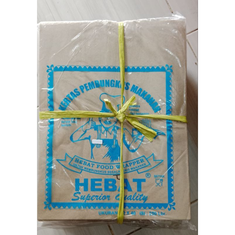 Jual KERTAS NASI MEREK HEBAT UKURAN 30 x 40/ 1 PACK ISI 250 LEMBAR ...