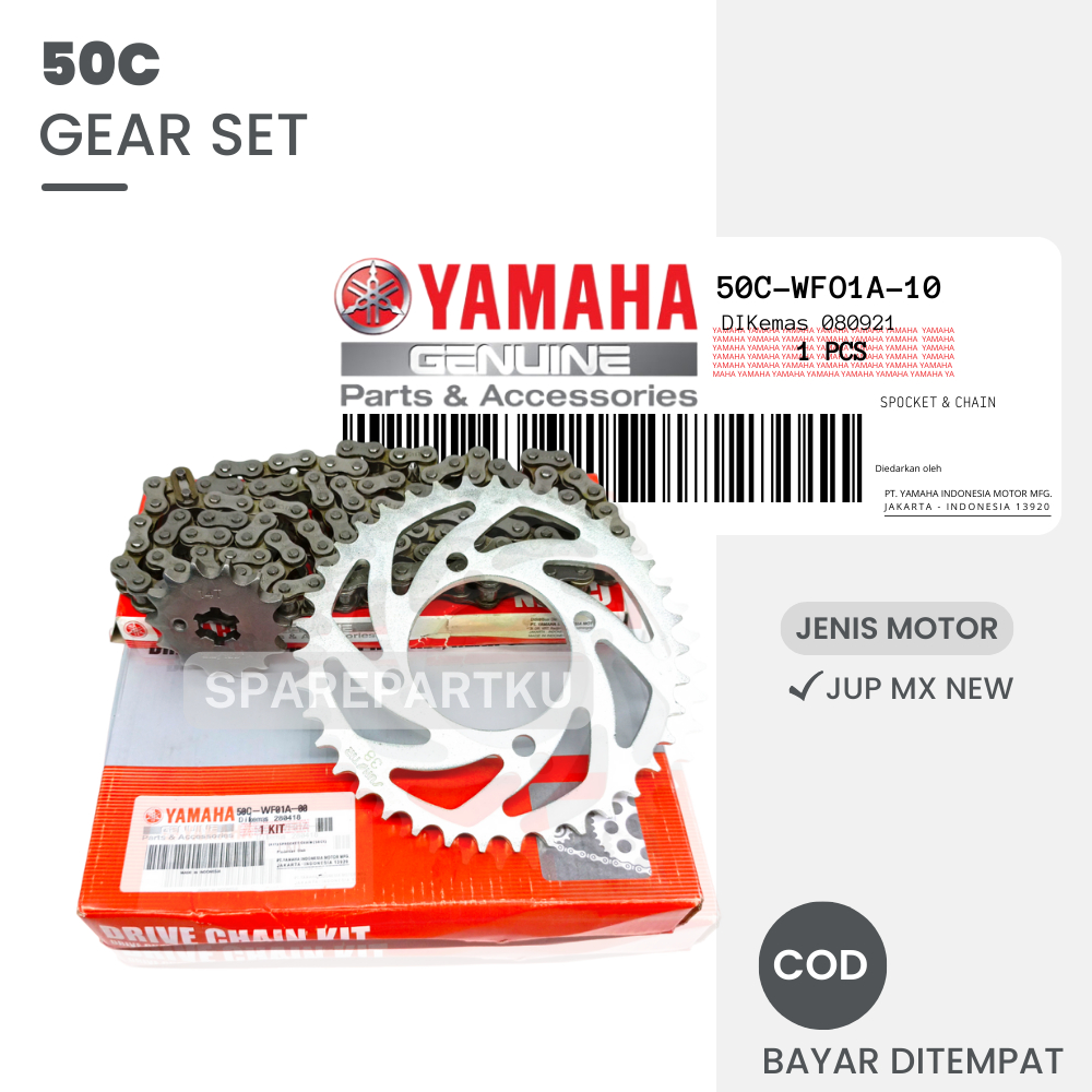 Jual 50C GEAR SET JUPITER MX NEW / GEAR / GIR / GER / GEARSET / 1 SET PAKET GIR DEPAN DAN ...