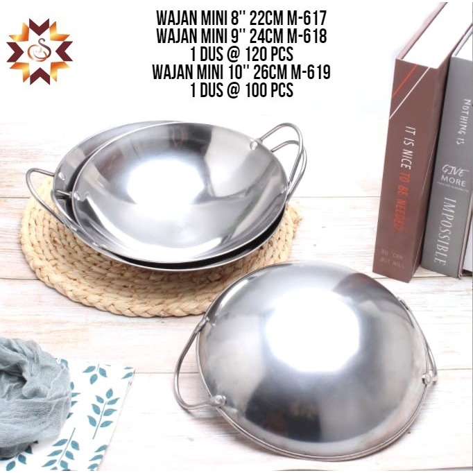 Jual Wajan Mini Stainless Steel/ Wajan Penggorengan 22CM | Shopee Indonesia