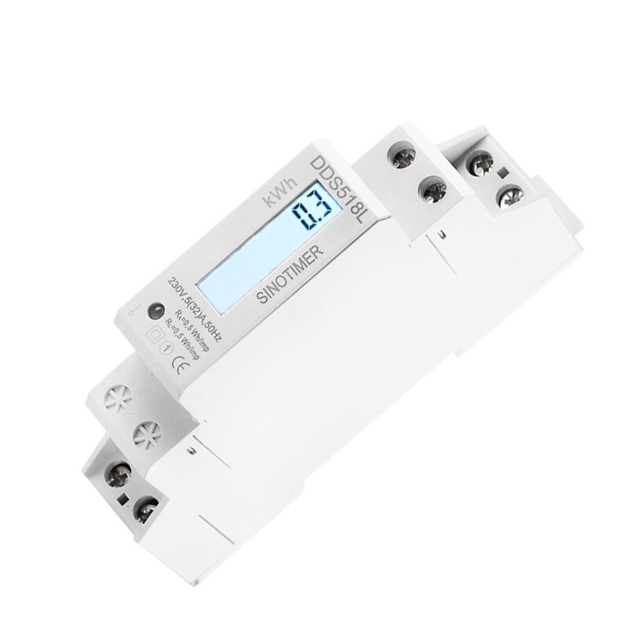 Jual Mini Wattmeter KWH watt meter AC 220V 50Hz Din Rail 23A Single ...