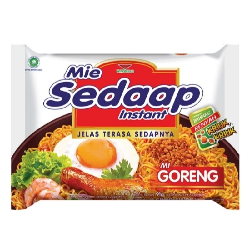 Jual Mie Sedaap Mie Instan Goreng Kemasan isi 90 gram | Shopee Indonesia