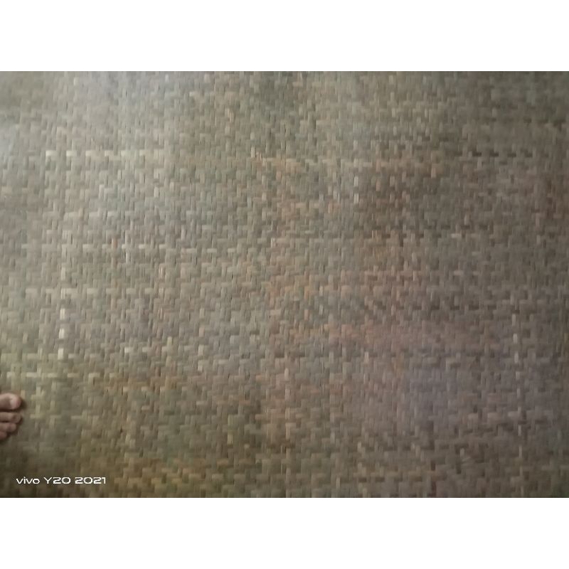 Jual anyaman kulit bambu lembaran 1x2 meter polos untuk plafon dinding ...