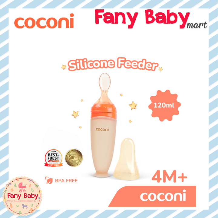 Jual COCONI SILICONE BABY FEEDER SPOON 120ML | Shopee Indonesia