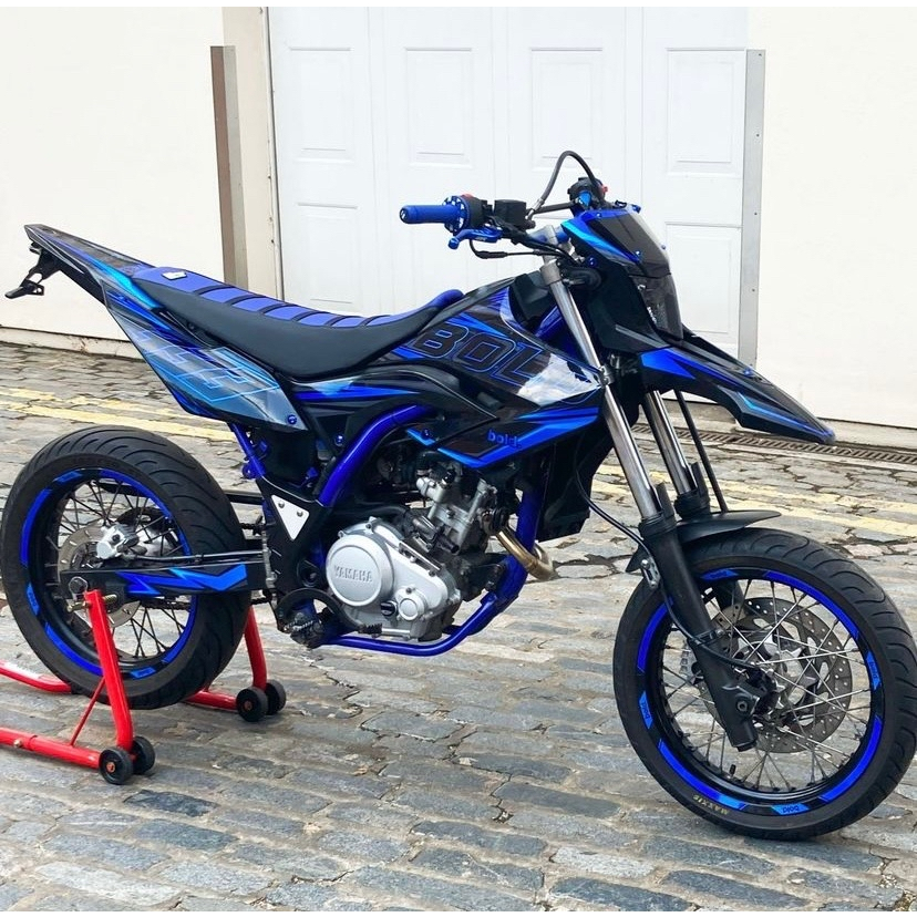 Jual BLUE STRIPE GLITCH SERIES !!! Custom Decals KLX, DTX , WR, CRF ...