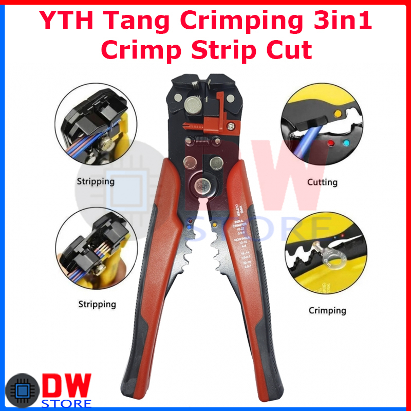 Jual YTH 3in1 3 in 1 Tang Crimping Multi Fungsi Crimp Cut Strip 5in1 ...