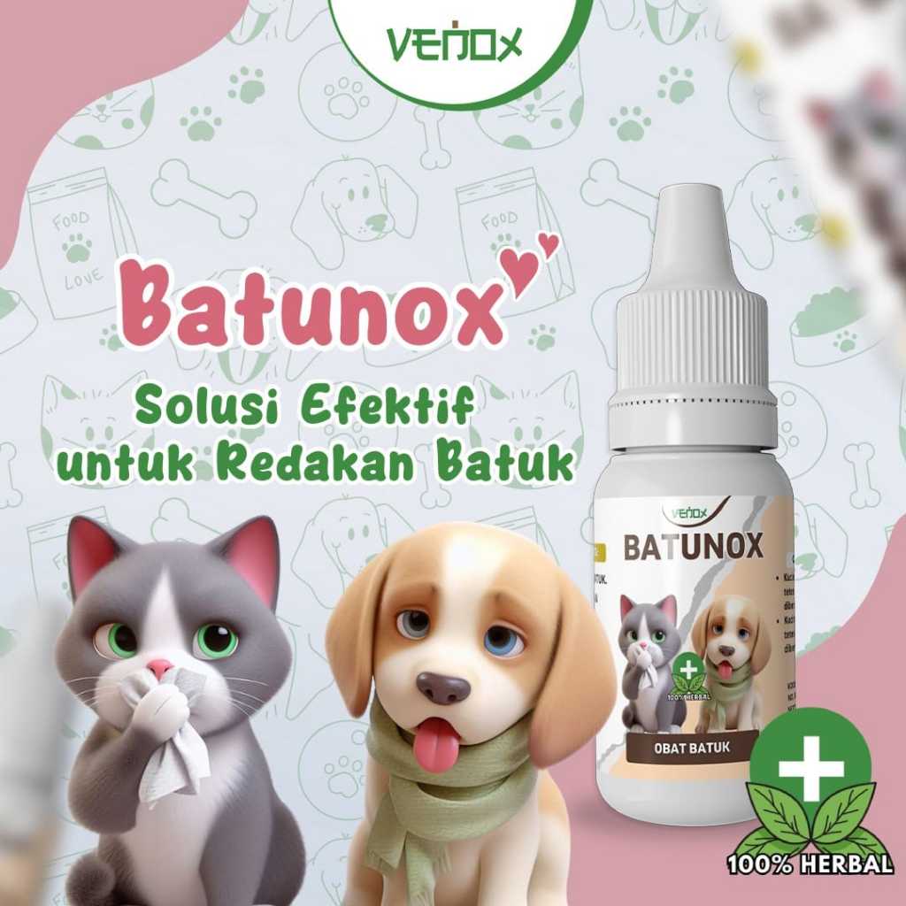 Jual BATUNOX BATUK - Venox Obat Kucing Anjing Batuk Pilek Sesak Nafas ...