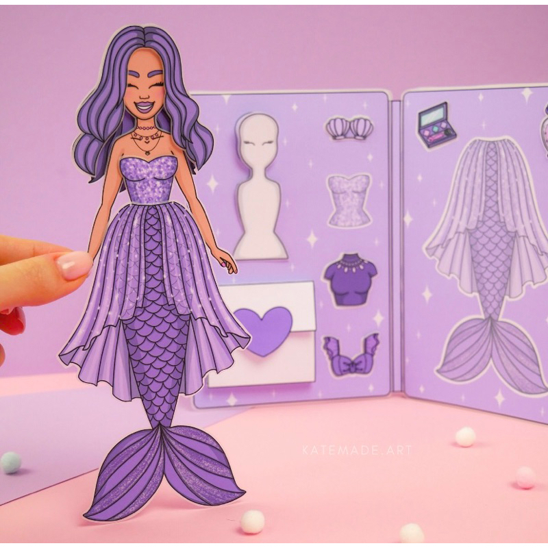 Jual Paper Doll Edisi Mermaid | Paper doll satu set dengan Pakai ...