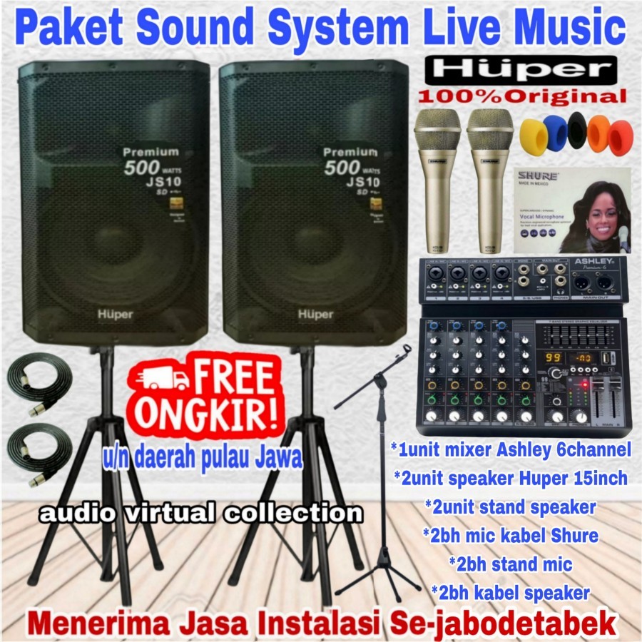Jual Paket Sound System HUPER 15inch JS10 ( TOP I ) Original | Shopee ...
