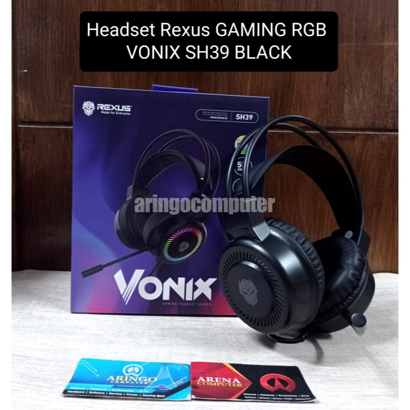 Jual Headset Rexus GAMING RGB VONIX SH39 BLACK | Shopee Indonesia