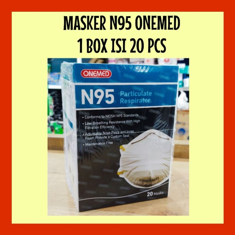 Jual PER BOX Masker N95 ONEMED ISI 20 pcs/Masker N95 ONEMED/Alat Apd | Shopee Indonesia