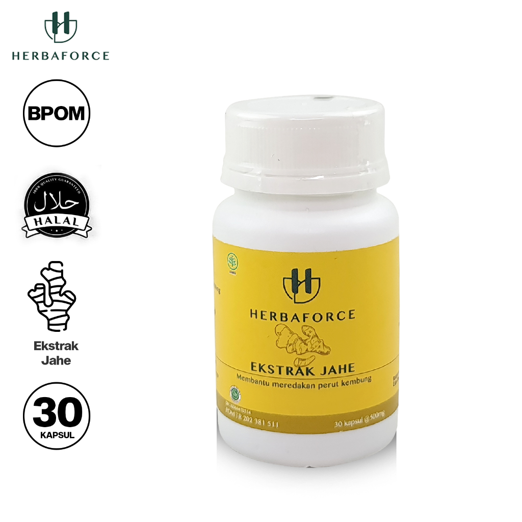 Jual HERBAFORCE Ekstrak Jahe Obat Suplemen Herbal 30 / 60 Kapsul ...