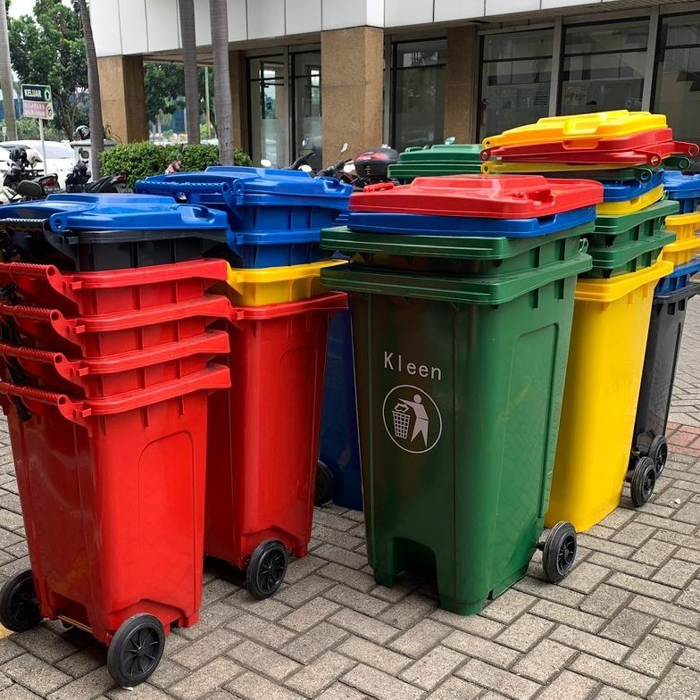 Jual Tempat Sampah Injak / Pedal Kleen 240 Liter Penampung Sampah Besar | Shopee Indonesia