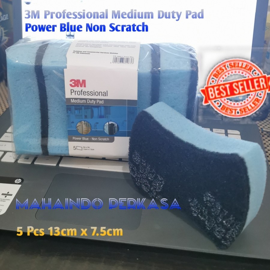 Jual Professional Medium Duty Pad 3 M - Power Blue - Sabut Cuci Piring ...