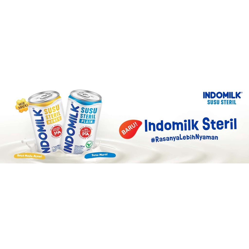 Jual Indomilk Susu Steril Plain Honey 189 ml | Shopee Indonesia