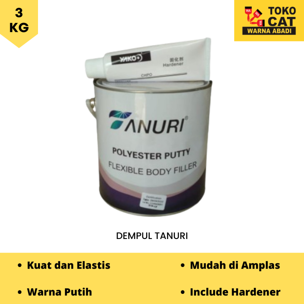 Jual Dempul Tanuri 3kg | Shopee Indonesia