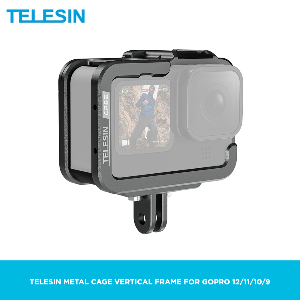Jual TELESIN Metal Protective Housing Frame for Gopro HERO 12 HERO 11 ...