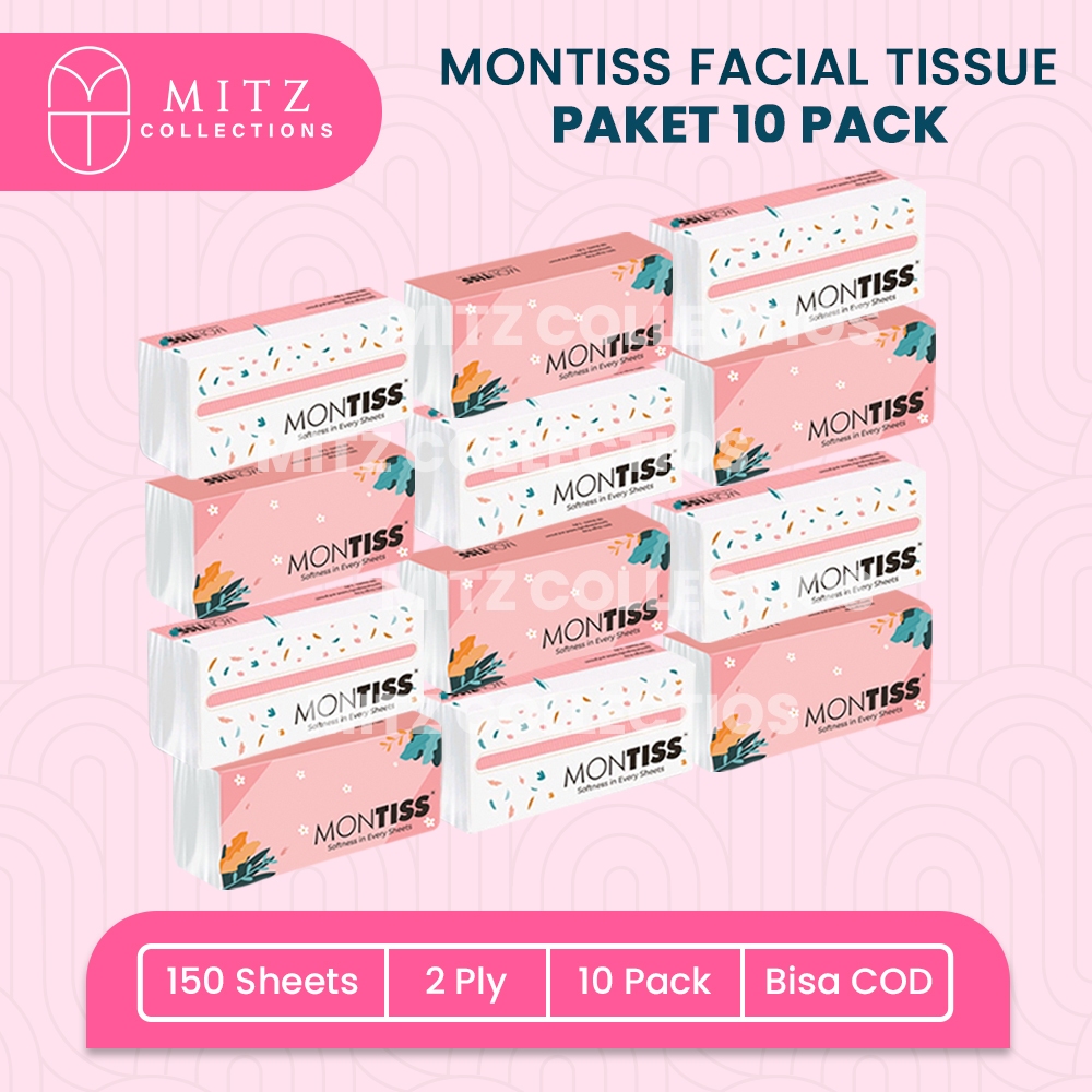 Jual ( PAKET 10 PCS ) Montiss Facial Tissue - Tisu Wajah Montiss 150 ...