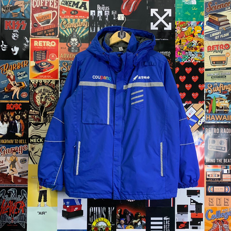 Jual Jaket Hoodie Reflective Work Jacket Pria / Wanita Coupang Biru ...