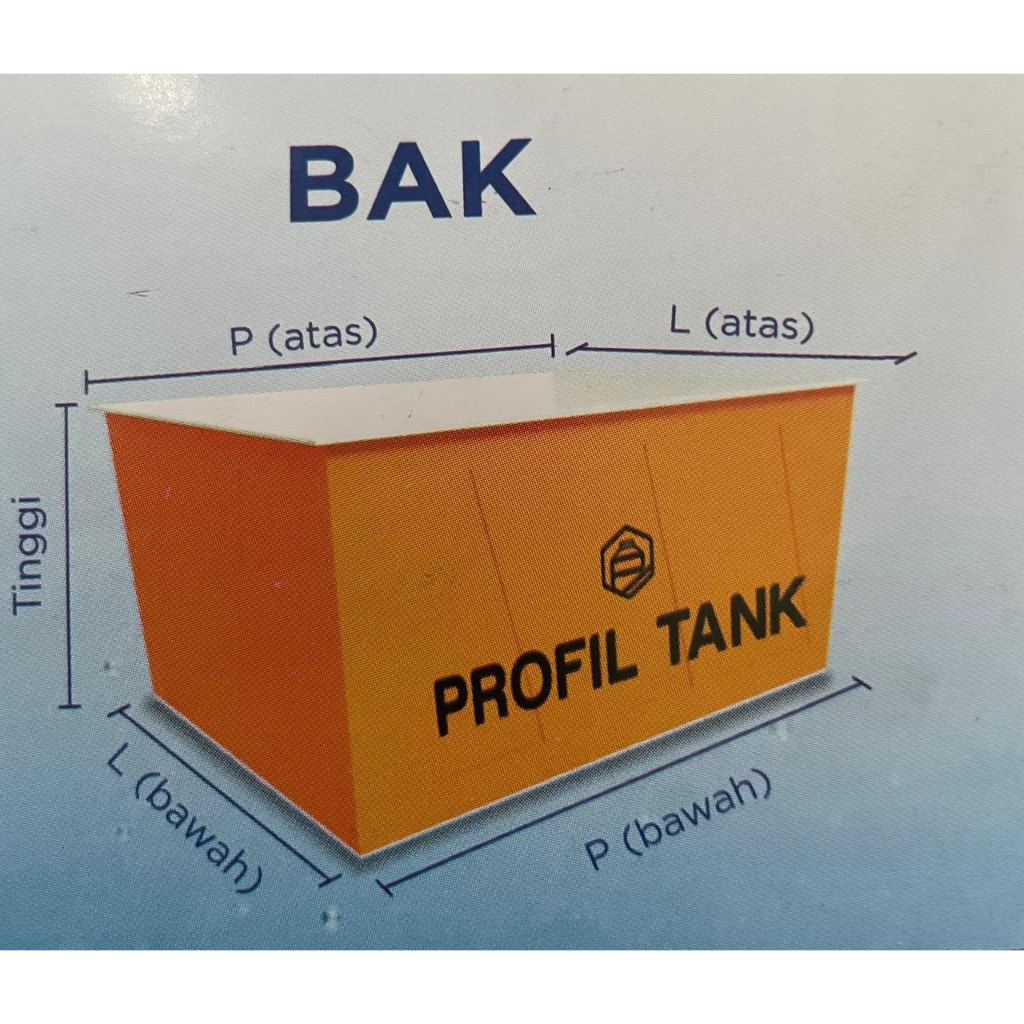 Jual Tandon Toren Tangki Air Bak Terbuka Profil Tank 500 Liter Kotak ...