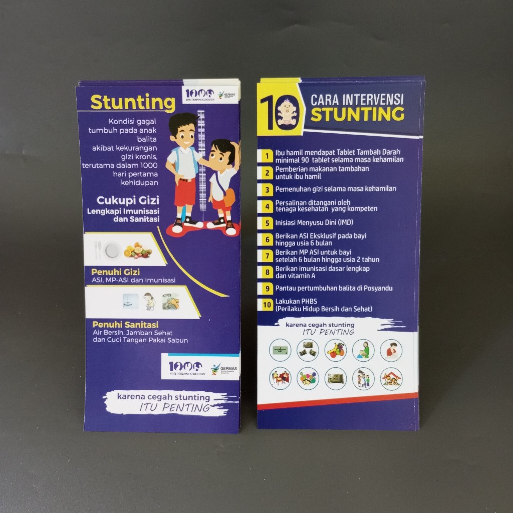 Jual Flyer Stunting, Paket Mini Brosur dengan tema Stunting | Shopee ...