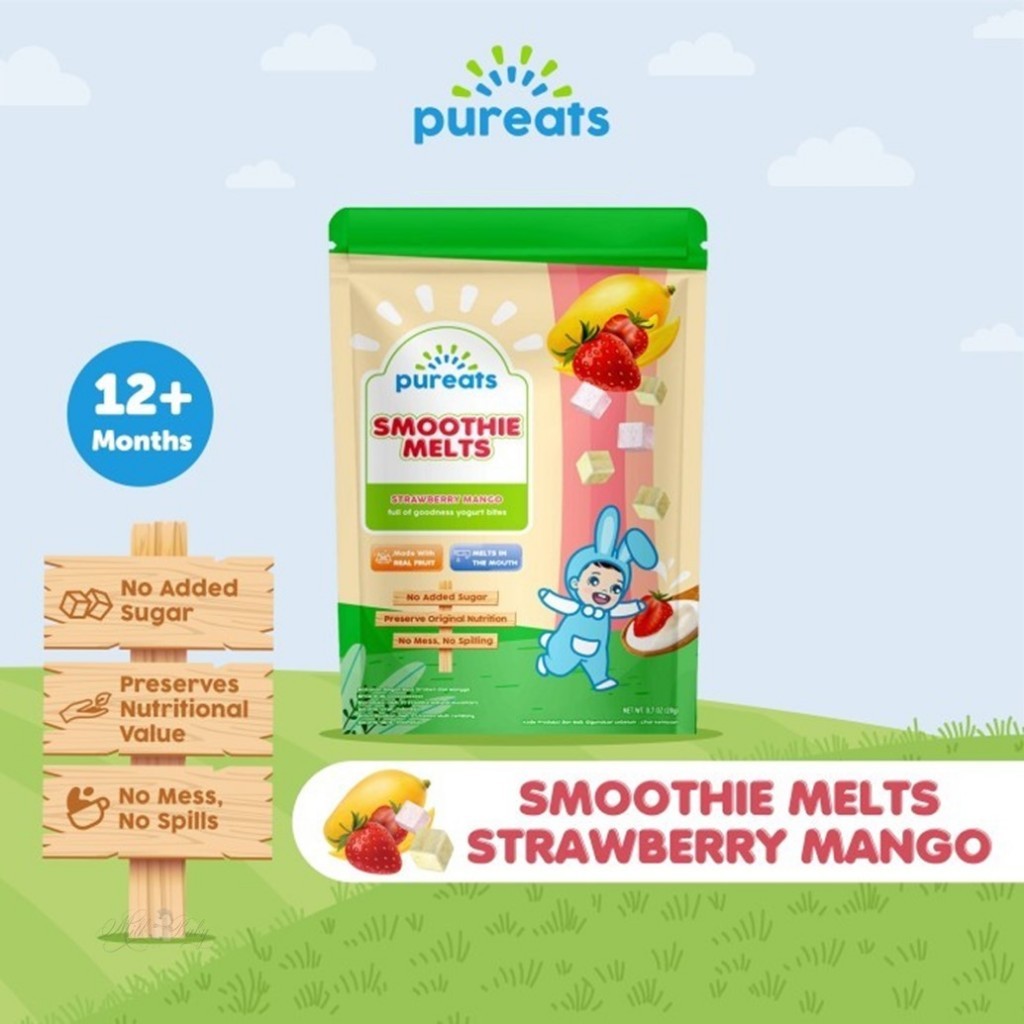 Jual Pureats Smoothie Melts Strawberry Mango - Snack Balita Yoghurt ...