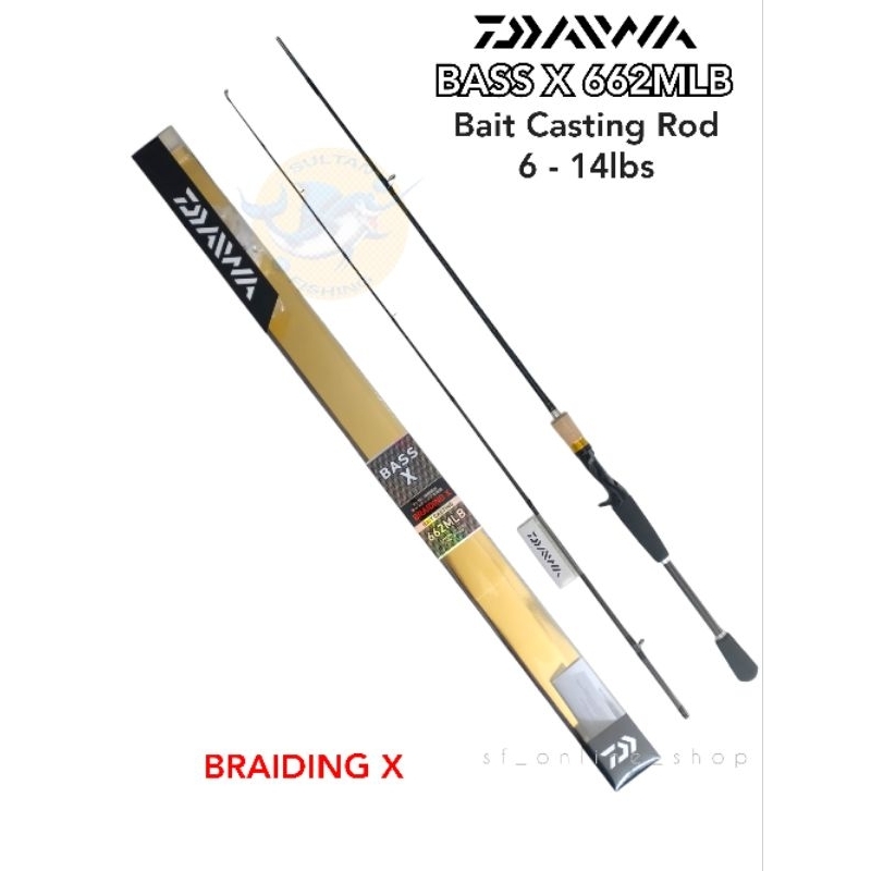 Jual Joran BC DAIWA BASS X 662MLB | Bait Cast 6–14lb | Lure 5–14gr | Shopee Indonesia