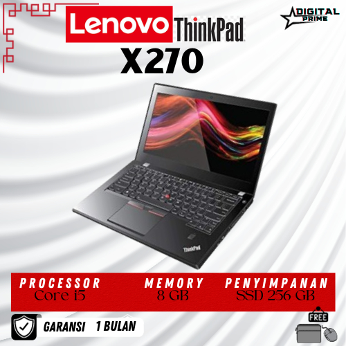 Jual Laptop Lenovo Thinkpad X270 Core I5 Gen 6/7, RAM 8GB SSD 256GB Like baru Mulus Bergaransi 1 ...