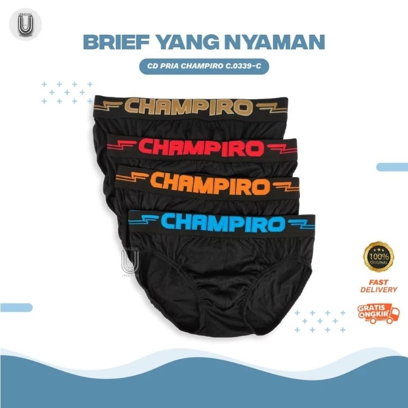 Jual CD CELANA DALAM PRIA BRAND CHAMPIRO KODE 0339( 3 PCS) | Shopee Indonesia