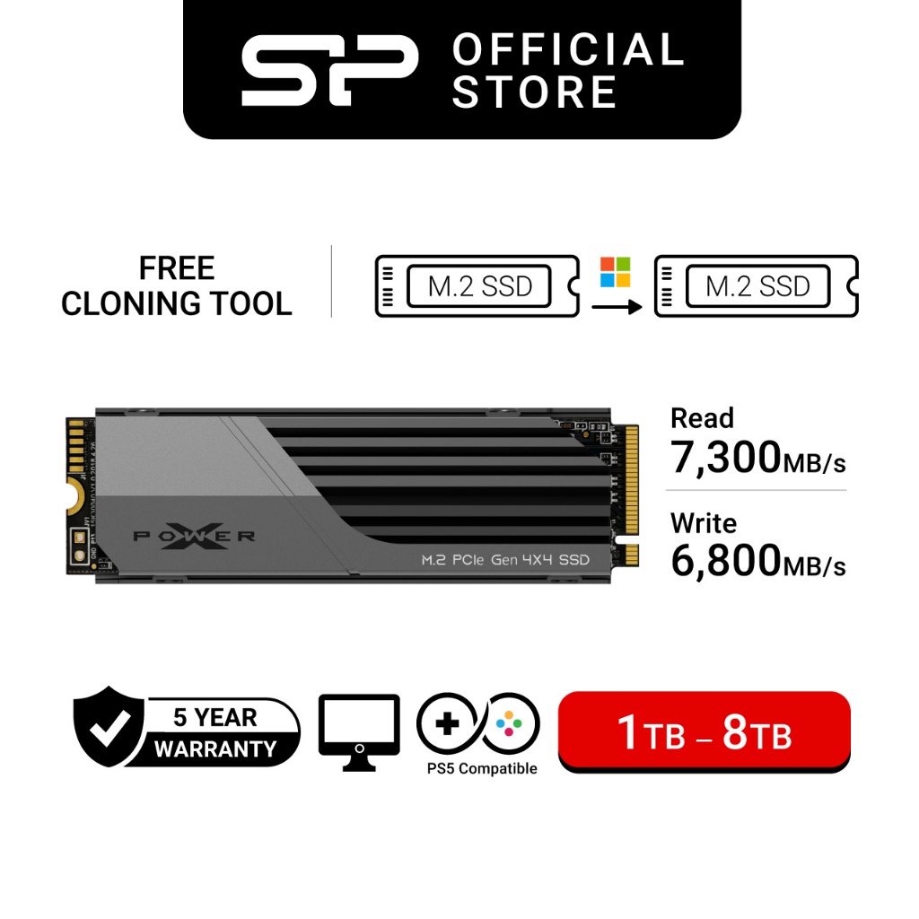 Jual Silicon Power XS70 SSD M.2 2280 PCIe Gen4x4 NVMe1.4 – 1TB 2TB | Shopee Indonesia
