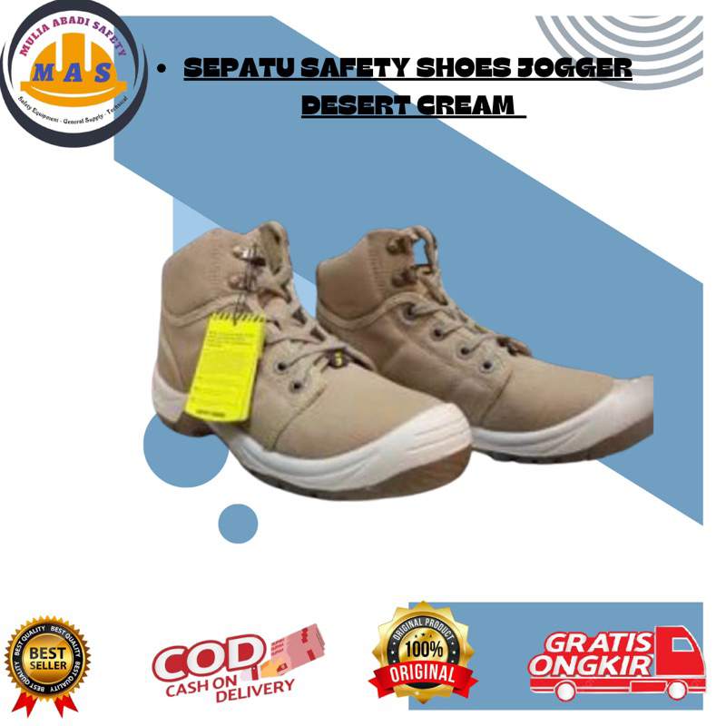 Jual SEPATU SAFETY SHOES JOGGER DESSERT CREAM ORIGINAL / SEPATU SAFETY ...