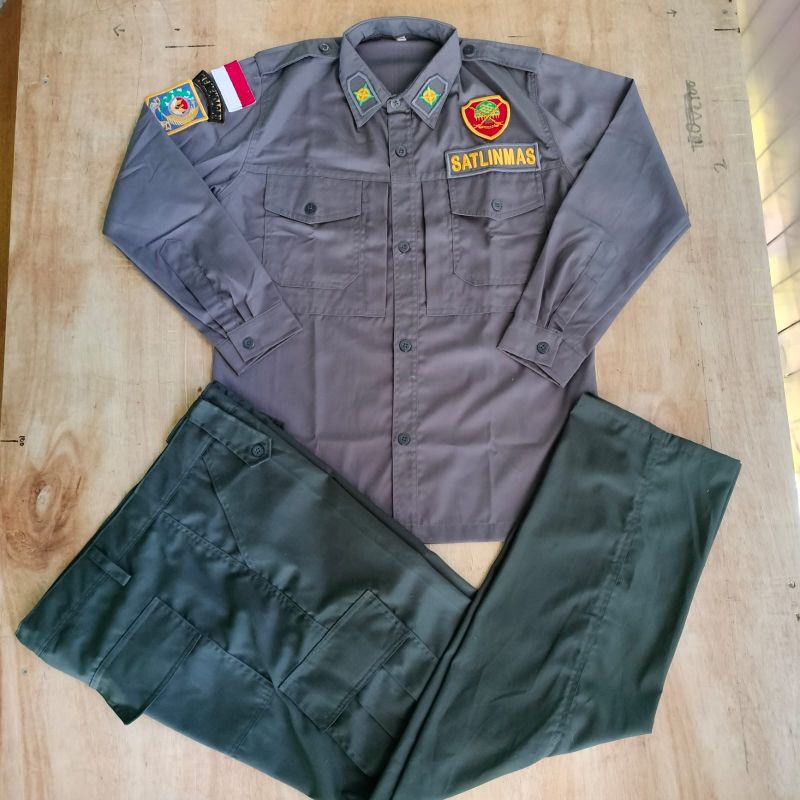 Jual BAJU SERAGAM LINMAS 1 SET FULL LOGO | Shopee Indonesia