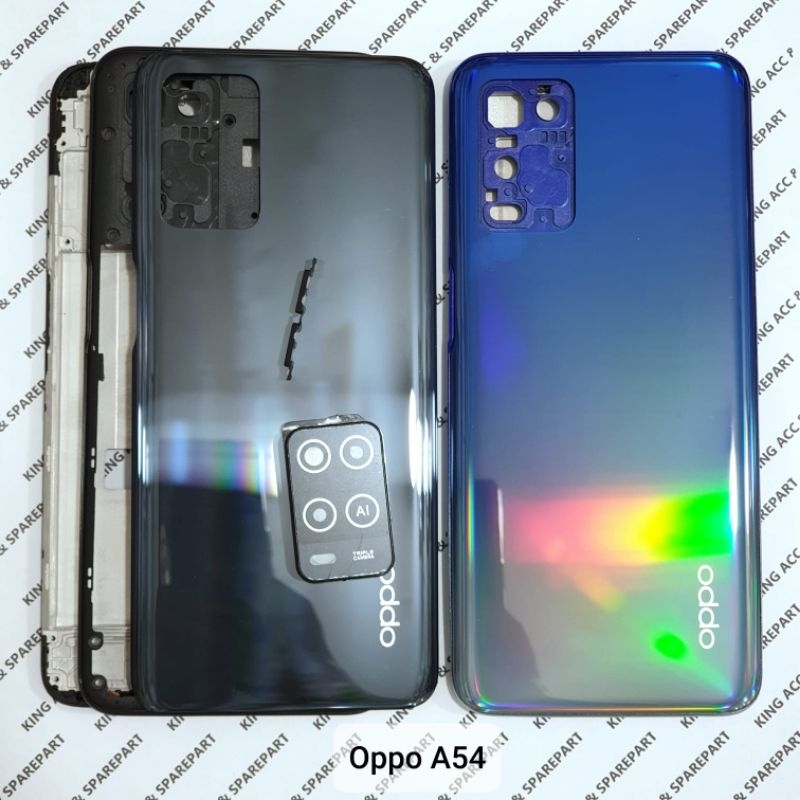 Jual CASING HOUSING + FRAME FULLSET TUTUP BELAKANG OPPO A54 4G | Shopee ...