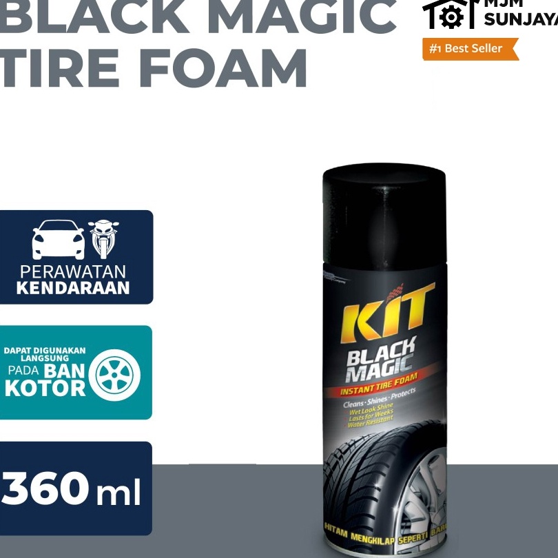 Jual Banyak Peminat KIT Car Black Magic Tire Foam 36mL Hitam Spray ...