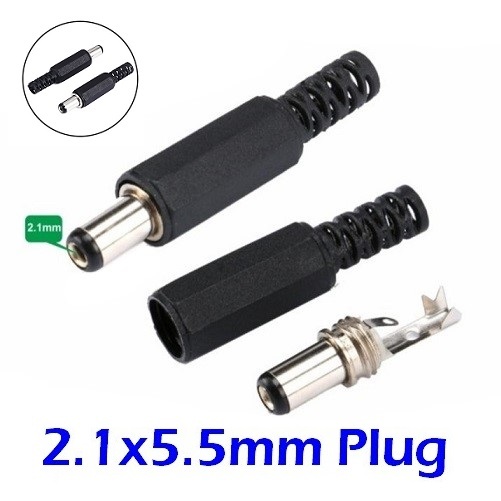 Jual Jack DC 2.1mm 2,1x5,5mm Adaptor Jack Dc Plastik Jek DC Plug In ...