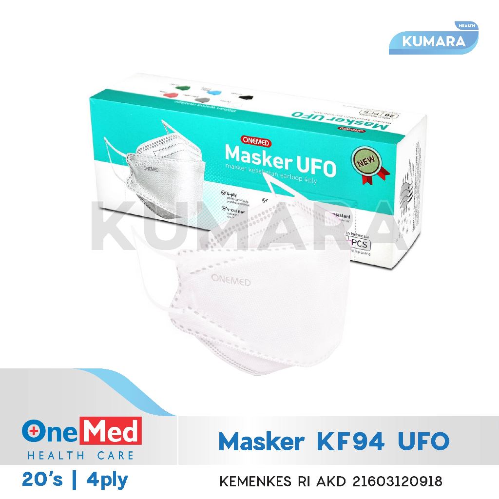 Jual ONEMED - Masker Medis KF94 UFO 4ply / Masker KF94 BOX isi 20's ...