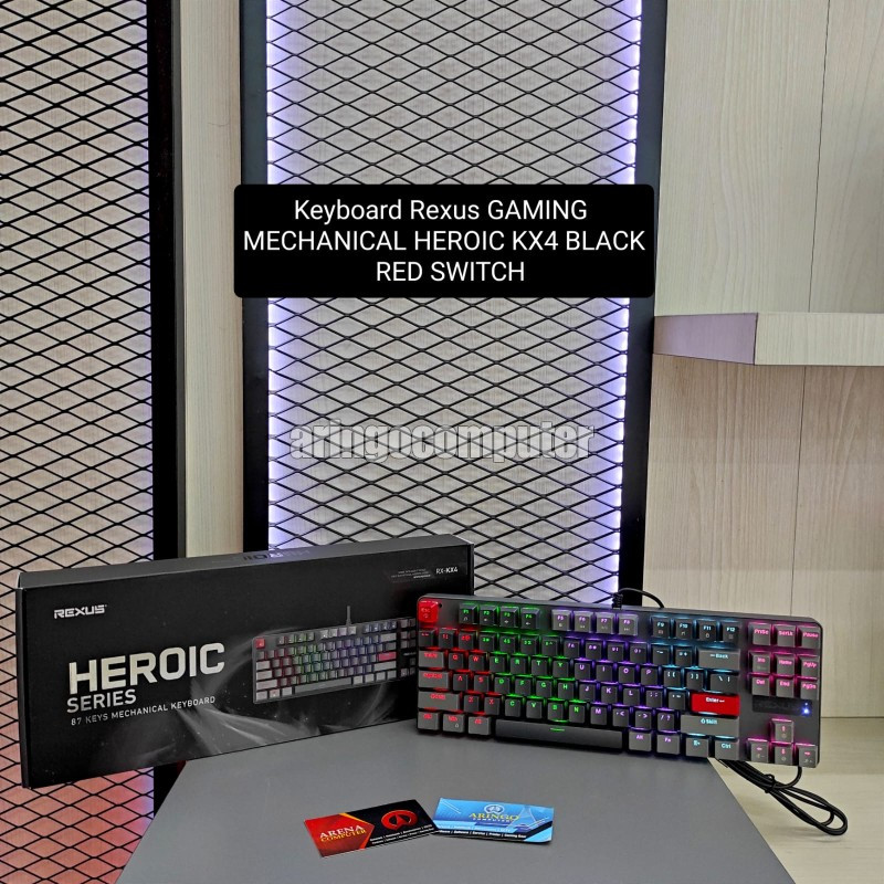 Jual Keyboard Rexus GAMING MECHANICAL HEROIC KX4 BLACK - RED SWITCH ...