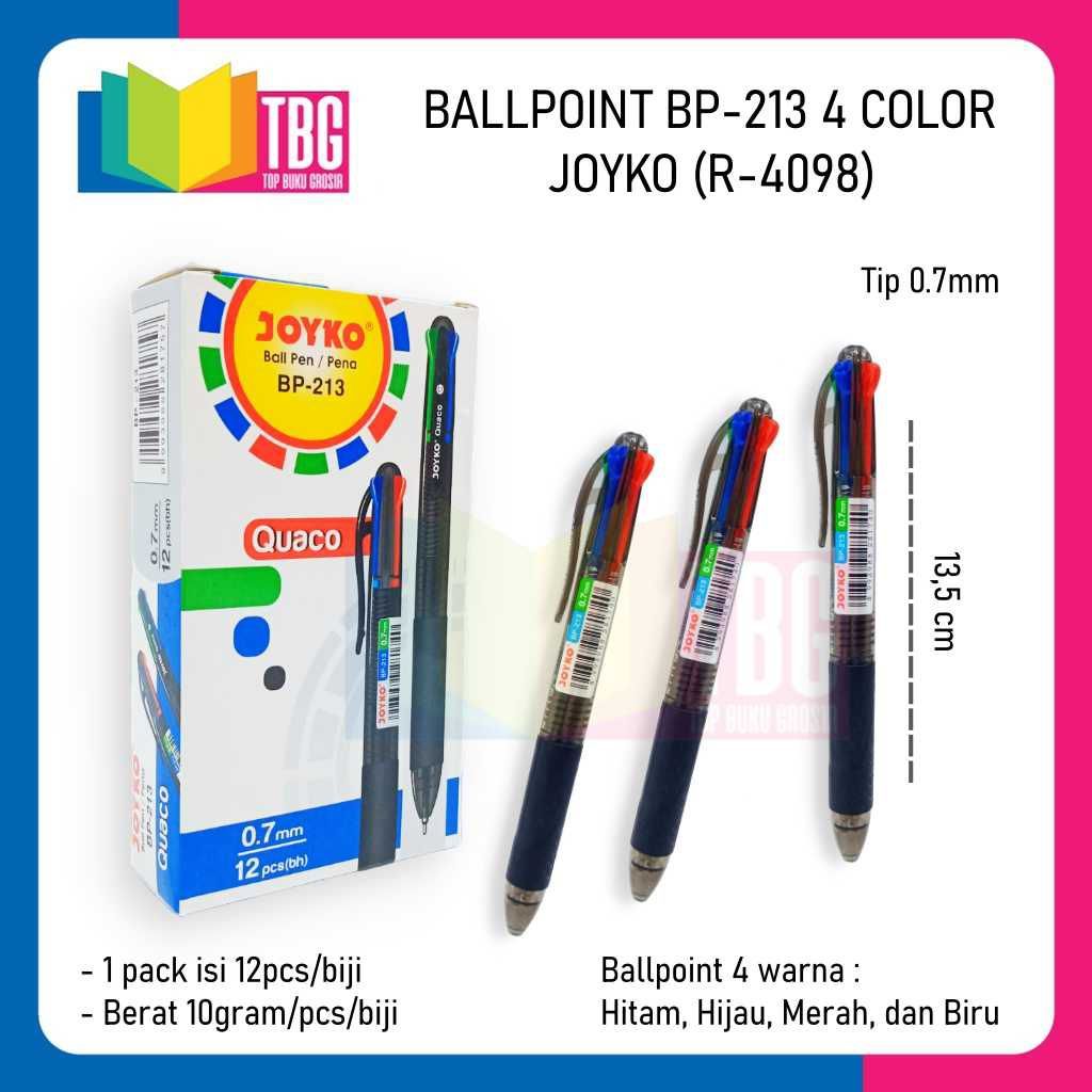 Jual 1 PCS BOLPEN BP-213 4 COLOR JOYKO PULPEN BALLPOINT BOLPOIN WARNA ...