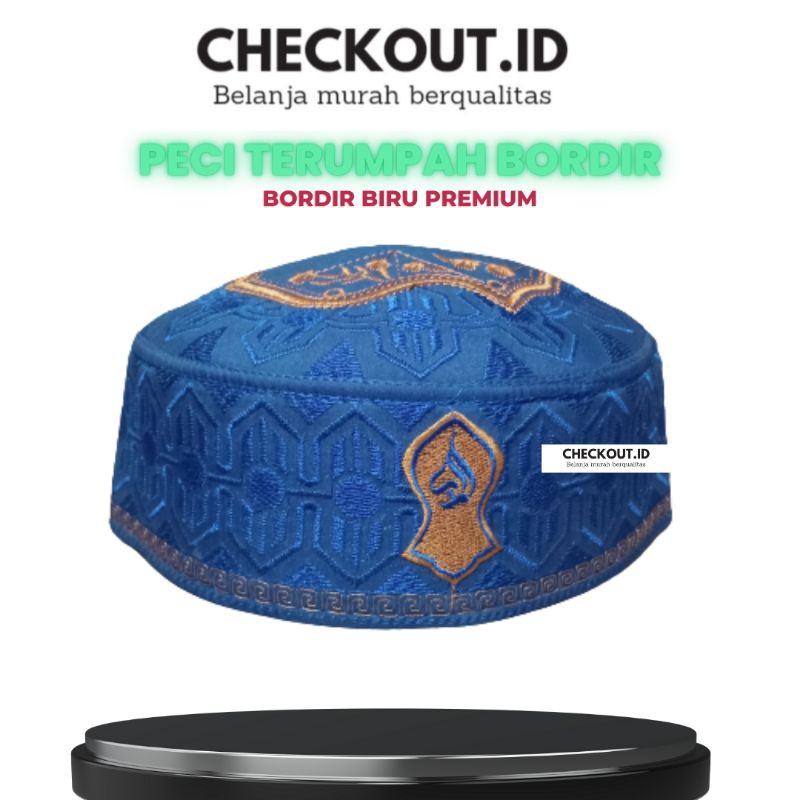 Jual Peci Malaysia Logo Terumpah Peci Logo Terumpah Biru Elegant ...