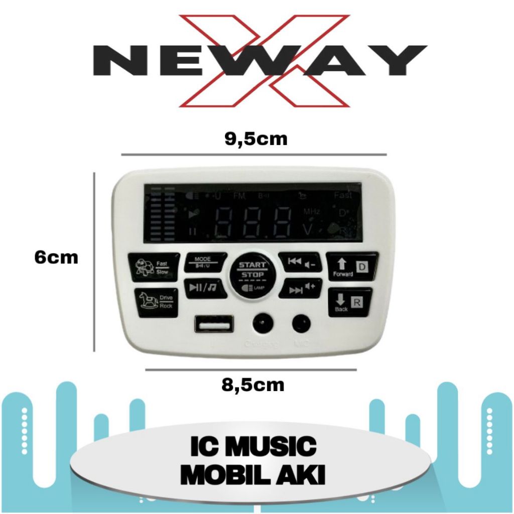 Jual MODUL MUSIK / IC MUSIC ON/OFF PUTIH VOLT MOBIL AKI MAINAN ANAK ...