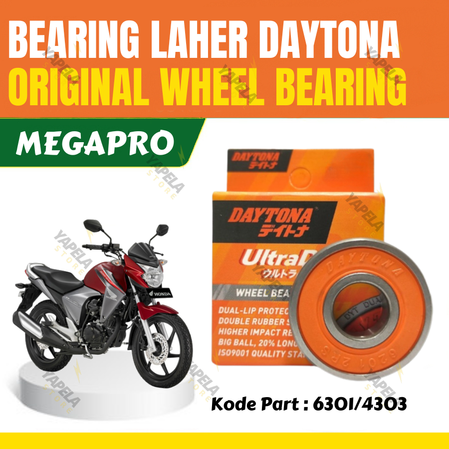 Jual Bearing Laher Megapro Original Daytona Racing Lahar 6301-RS ...