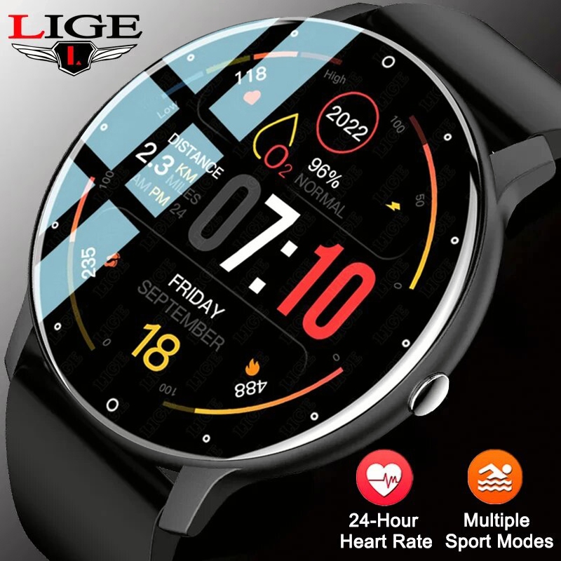 Jual LIGE Smartwatch Jam Tangan Pria Wanita Sport Tracker Jam Olahraga ...