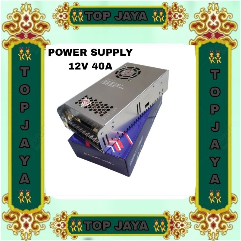 Jual Power Supply Unit PSU 12V 40A 12 volt 40A Amper aplus Kipas ...