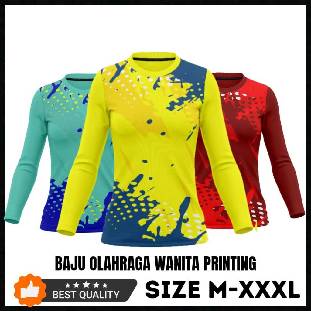 Jual Baju olahraga wanita fitness zumba aerobic lengan panjang full ...