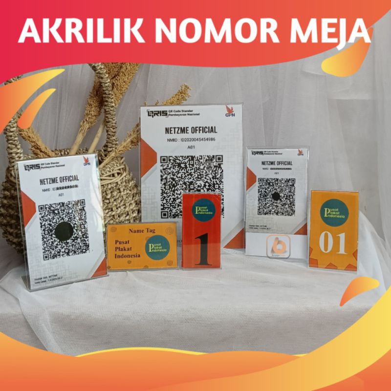 Jual AKRILIK NOMOR MEJA | AKRILIK DISPLAY | CARD DISPLAY MODEL L ...