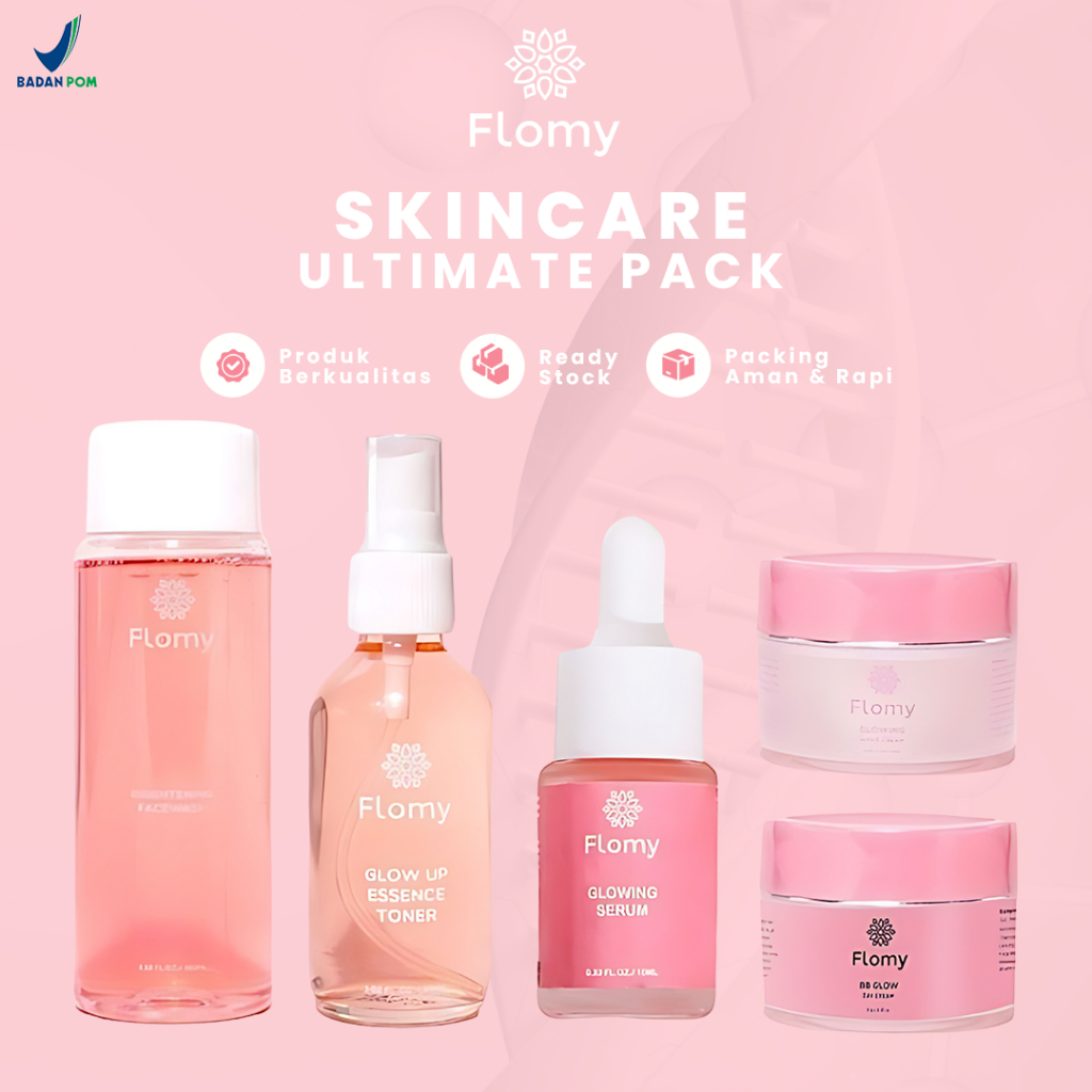 Jual Flomy Skincare Ultimate Pack Paket Whitening Glowing Menghilangkan ...