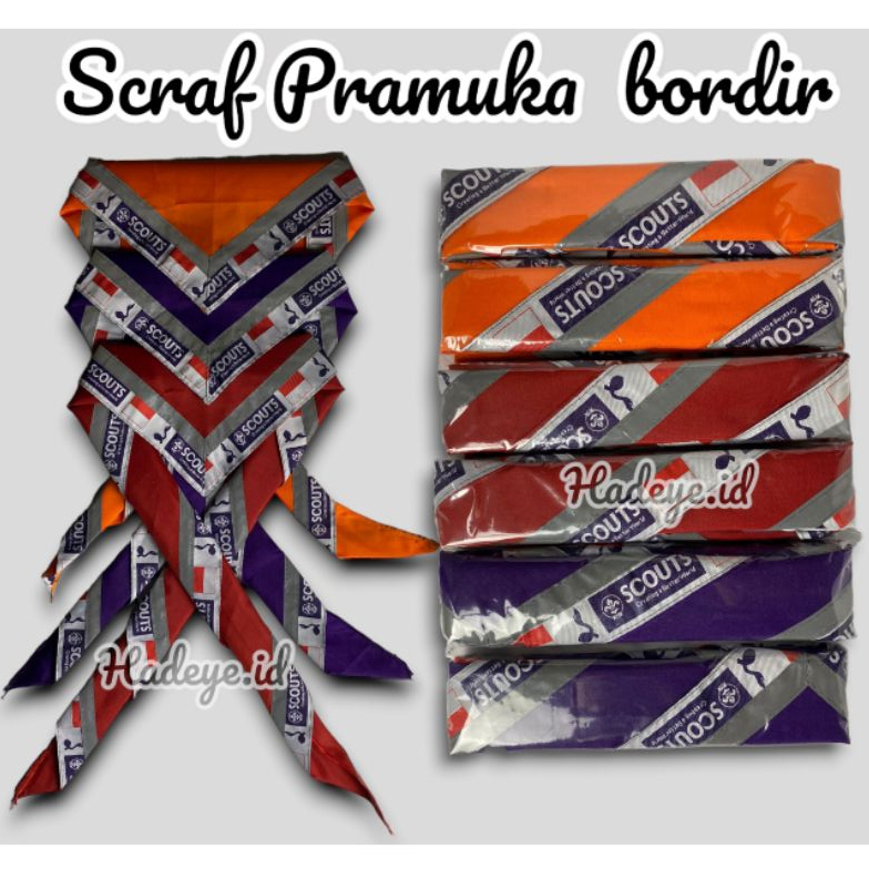 Jual Scraft Pramuka / Skrap pramuka Lis Bordir Wosm Menyala | Shopee ...