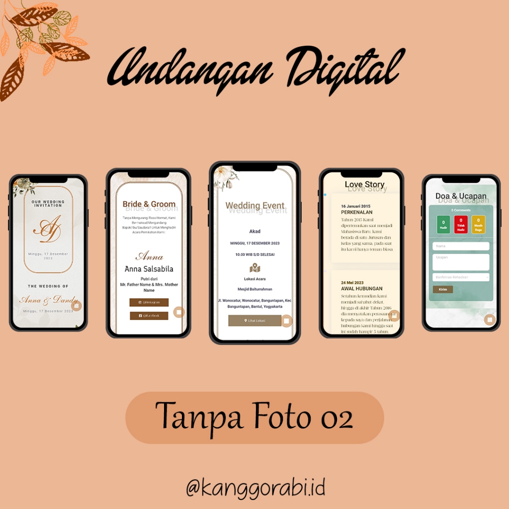 Jual Undangan Digital | Undangan Pernikahan | Undangan Web Pernikahan ...