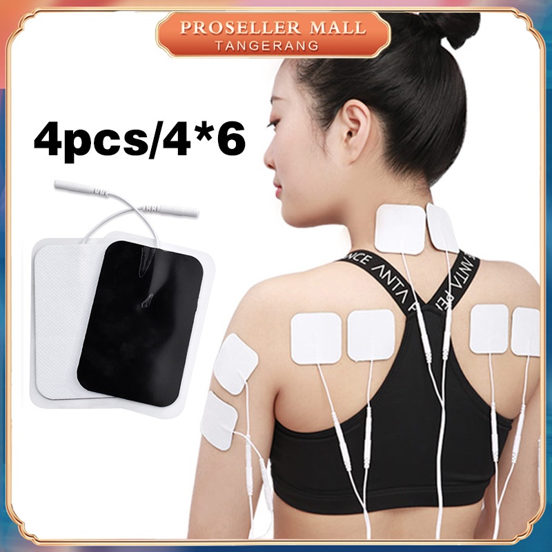 Jual 4 Buah Pad Elektroda Tens 4*6cm Pad Fisioterapi 2mm Plug Pad Tens ...